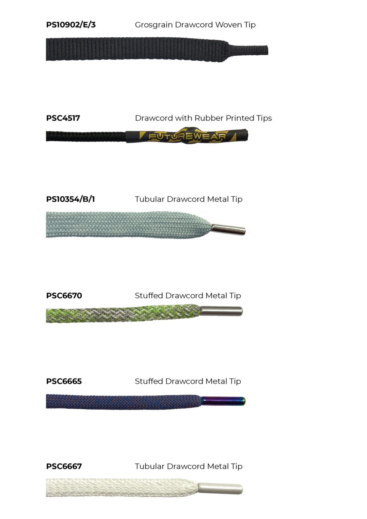 Drawcords and Tippings | Pro-Stretch